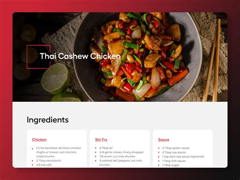 Dynamic Recipe Page Awwwards Dynamic Recipe Page Awwwards