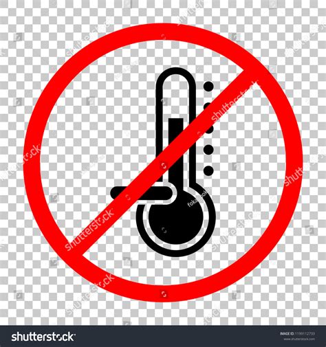 Thermometer Cold Subzero Temperature Not Allowed Stock Vector Royalty Free