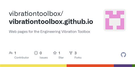 Github Vibrationtoolbox Web Pages For The Engineering Vibration