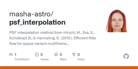 Github Masha Astropsfinterpolation Psf Interpolation Method From Hirsch M Sra S