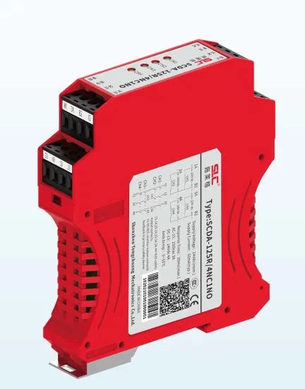 SLC SCDA125R Series Safety Relay Manual Reset E Stop Automatic Control Connected To PLC Relay