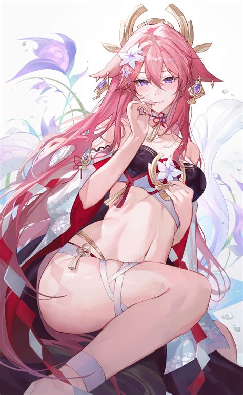 Yae Miko Genshin Impact Drawn By Qiandaiyiyu Danbooru