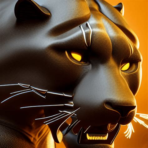 Anthropomorphic Panther Knight Portrait Creative Fabrica