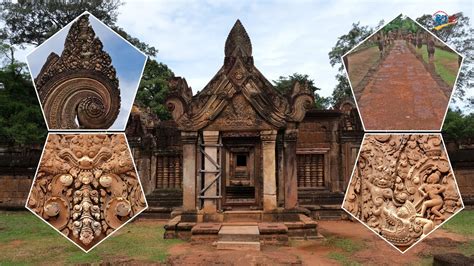 ប្រាសាទបន្ទាយស្រី ជាប្រាសាទប្រើប្រាស់ថ្មភក់ពណ៌ផ្កាឈូកដ៏ពិចិត្រ Youtube