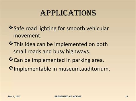 Smart Street Light Ppt PPT