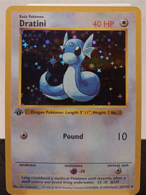 Shiny Dratini Pokemon Card
