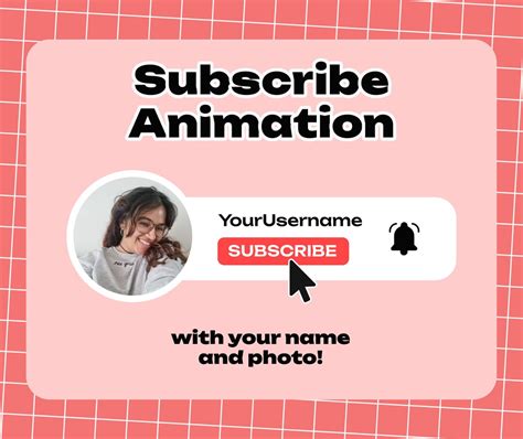 Custom Animated Youtube Subscribe Button Video Overlay In Etsy