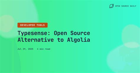 Typesense Open Source Alternative To Algolia Open Source Daily