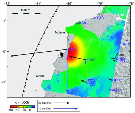 Coseismic Displacement Field From Insar And Gps Data The Coseismic Download Scientific Diagram