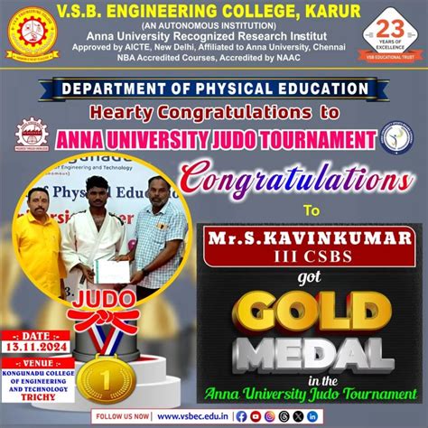 VSB ENGINEERING COLLEGE on LinkedIn: Congratulations to S. Kavin Kumar ...