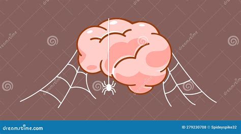 Spider Brain Skull Vector Connect Badge For Logo Icon 250405257