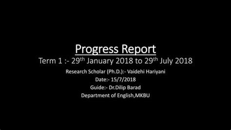 Phd Progress Review Report 1pptx
