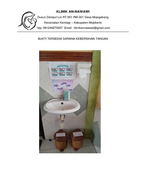 2 3 4 Bukti Tersedia Sarana Kebersihan Tangan Pdf