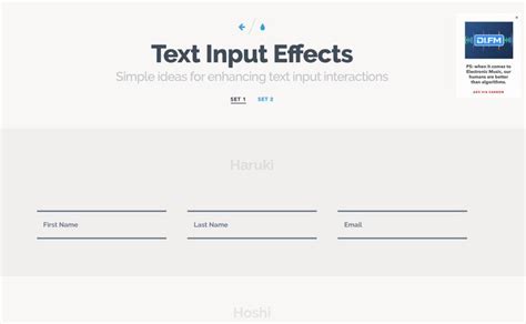 text input effects interactive text first names