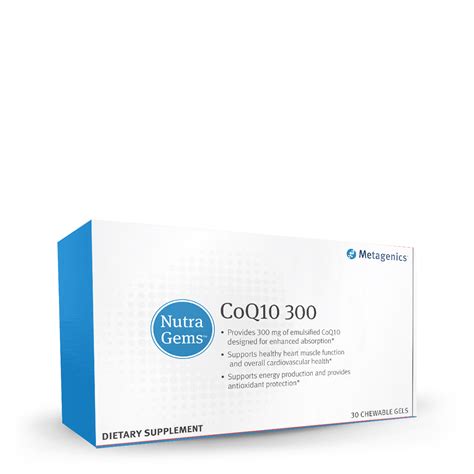 Metagenics Nutragems Coq10 300 30 Chewable Tablets Knysna Health