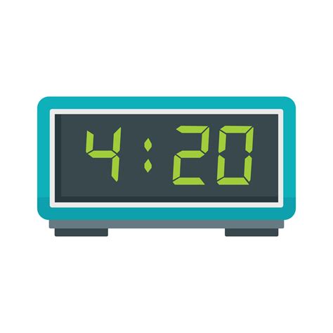 Digital Alarm Clock Icon Flat Style 14587932 Vector Art At Vecteezy