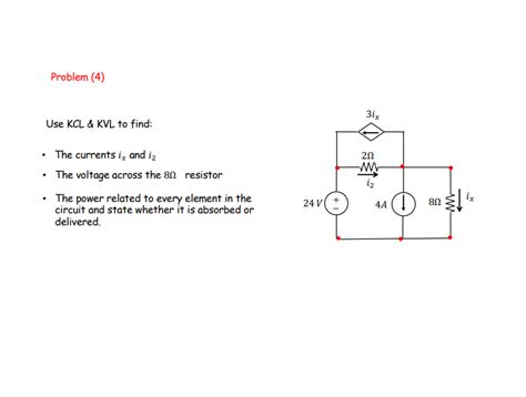 answered problem 4 use kcl and kvl to find the currents ix and 1₂