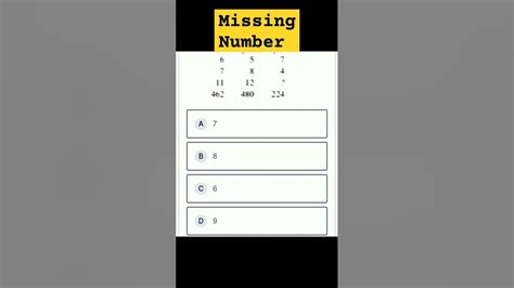 Missing Number Reasoning Questions Missingnumberreasoning
