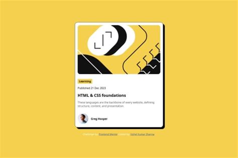 Frontend Mentor Blog Preview Card Using Html And Css Coding Challenge Solution