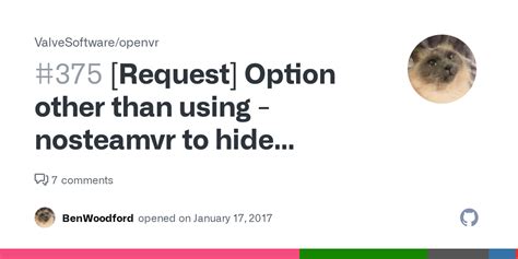 Request Option Other Than Using Nosteamvr To Hide Steamdesktop Tabs