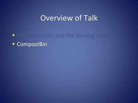 ppt compostbin a dna composition based metagenomic binning