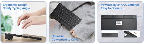 Procase Wireless Keyboard For Ipad Android Tablets Smartphone Mini Small Slim Compact Portable