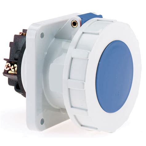 Ip44 And Ip67 Panel Mounting Socket Outlets Straight 63a 230v 3p Ip67 Panel Mounting Socket