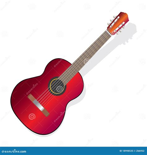 Akustisk Gitarr Vektor Illustrationer Illustration Av Hörbart 18998535