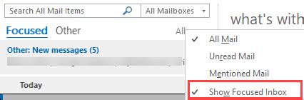 Using The Focused Inbox In Outlook Apps