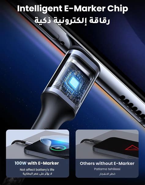 Кабель Ugreen Usb C — Usb C скорость передачи данных 480 Мбит с максимальная выходная мощность