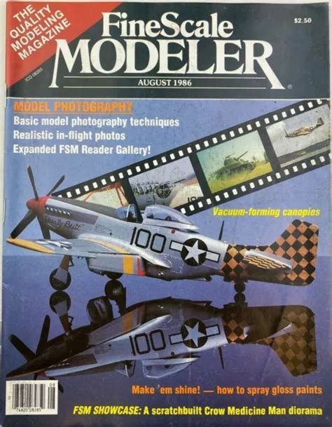 Fine Scale Modeler Vintage Magazine Aug 1986 Wwii Planes Cars Photography £6 47 Picclick Uk
