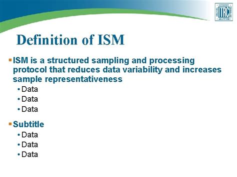 Incremental Sampling Methodology Ism Date Overview Of Ibt
