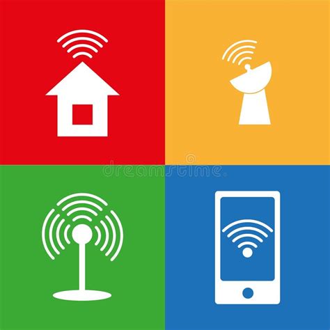 Set Of Different Vector Wifi Icons For Communication And Remote Access Vector Illustration