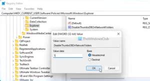 How To Disable Windows Thumbs Db Files From Being Created