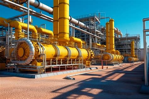 Pipeline Station Of The Gas Industry Stock Illustration Illustration Of Technology Natural