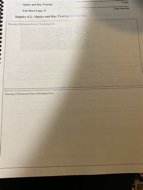 Solved Optics And Ray Tracing Name Lab Sheet Pg Lab Chegg Com