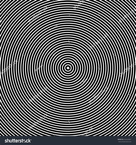 Concentric Circles Abstract Black White Graphics Stock Vector Royalty Free 262625891