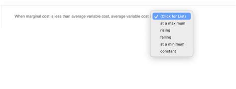 Solved When Marginal Cost Is Less Than Average Variable Chegg