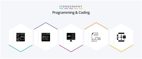 Programming And Coding 25 Glyph Icon Pack Including Develop Coding