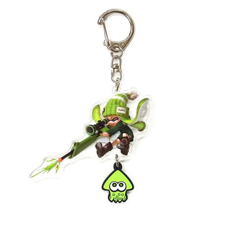 Splatoon Acrylic Key Chain With Squid Rubber Girl Charger