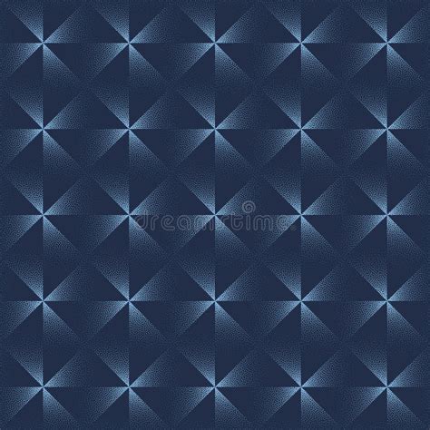 Triangular Geometric Seamless Pattern Trend Vector Blue Abstract