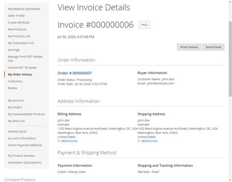 Magento 2 Multi Vendor Invoice Pdf Editor Marketplace Customizable Template Webkul