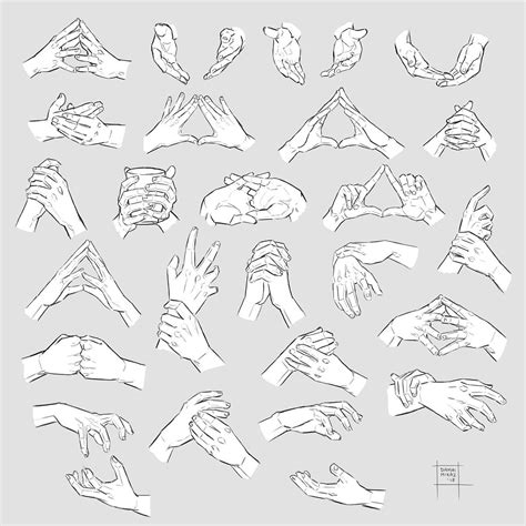Hand Drawing Poses Reference