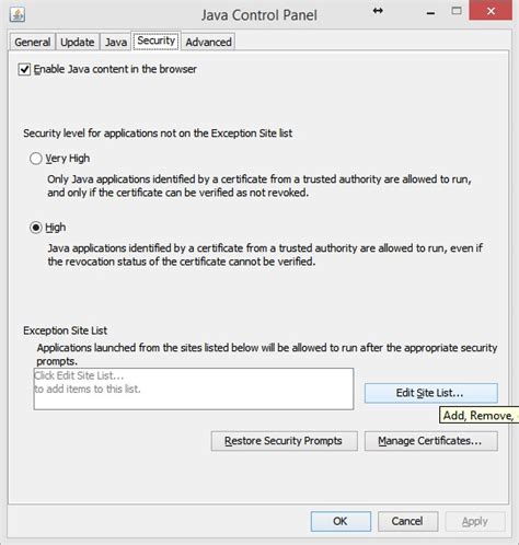 Java 8 Update 20 40 Security Error Prevents Esr Sap Community