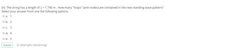 Solved Standing Waves On A String Fixed Frequency Variable