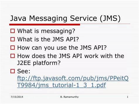 Ppt Java Messaging Service Jms Powerpoint Presentation Free