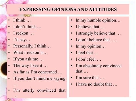 Language Function Expressing And Finding Out About Opinions And