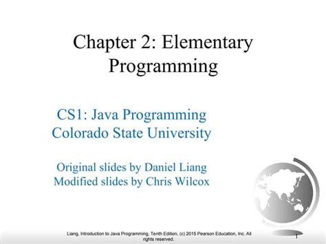 Chapter 2 Elementary Programming Liangppt
