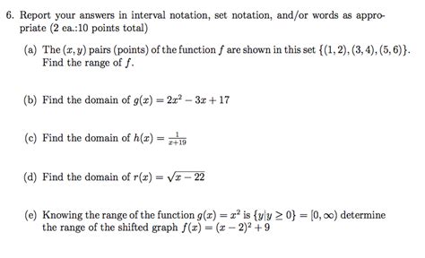 Solved Report Your Answers In Interval Notation Set Chegg