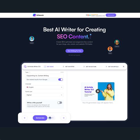 Writesonic Best Ai Writer Copywriting And Paraphrasing Tool